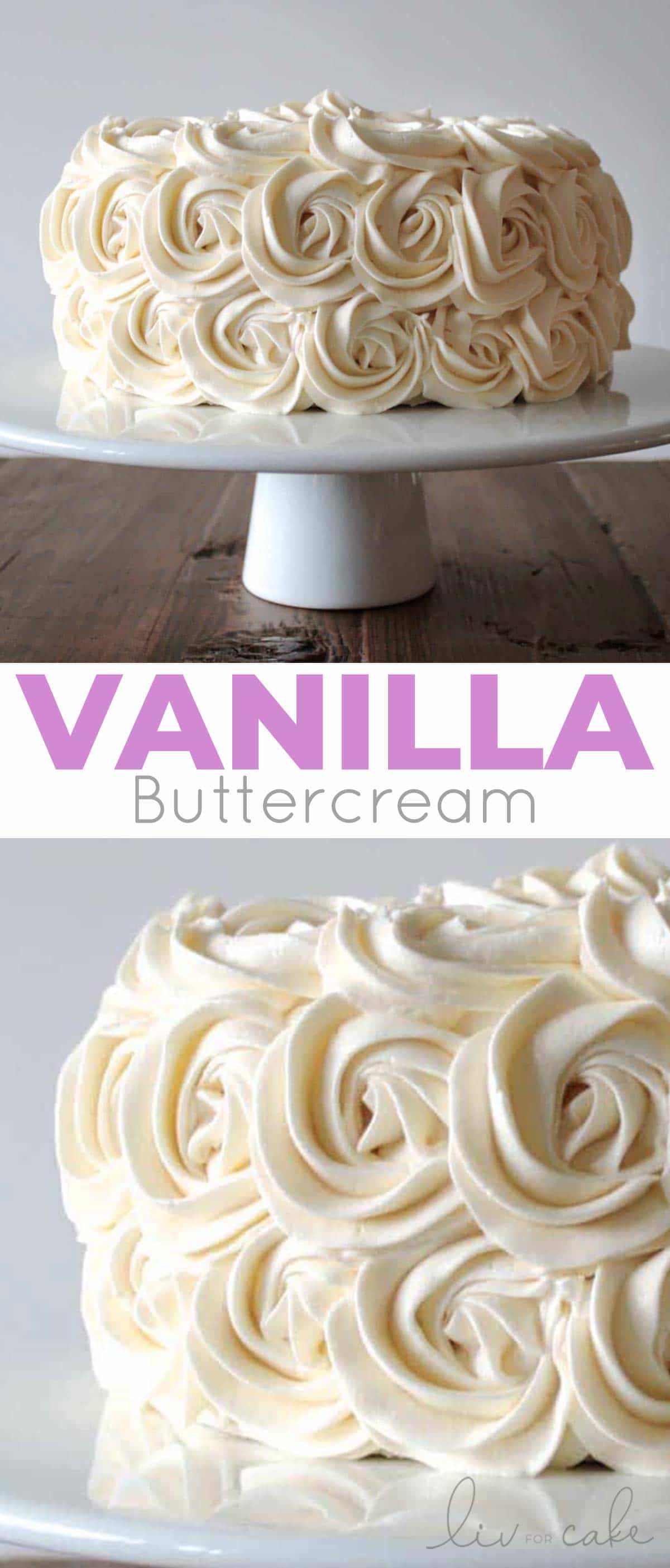 Simple Vanilla Buttercream (American Buttercream Recipe) - Liv for Cake