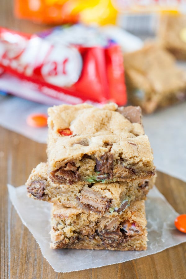 Candy Bar Cookie Bars - Liv for Cake