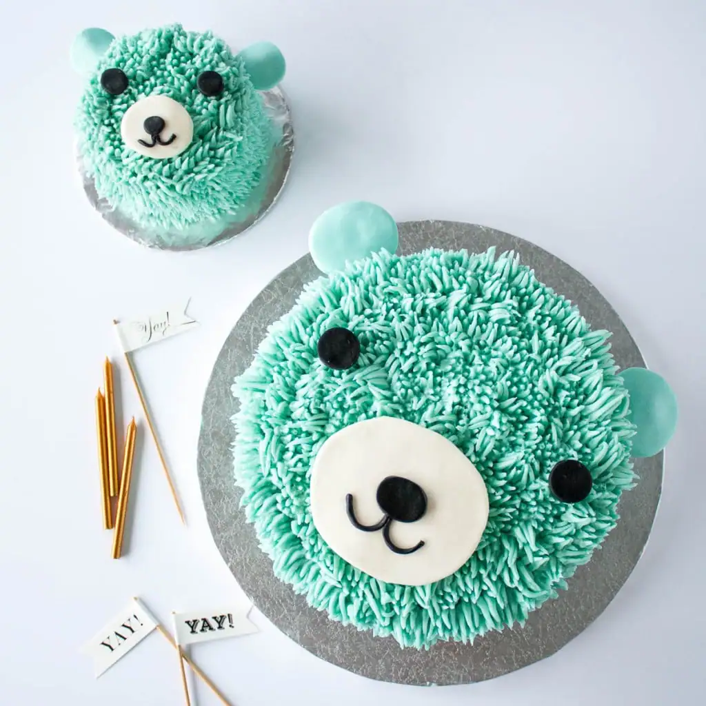 Blue Bear Birthday Cake - Liv for Cake