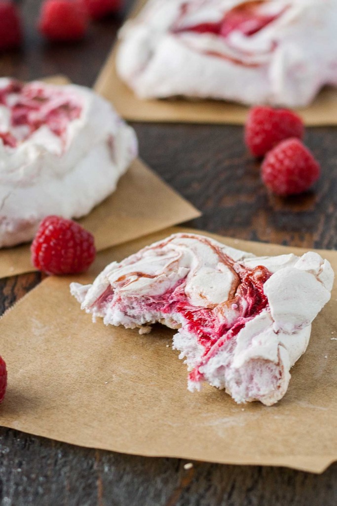 Chewy Raspberry Meringues - Liv for Cake