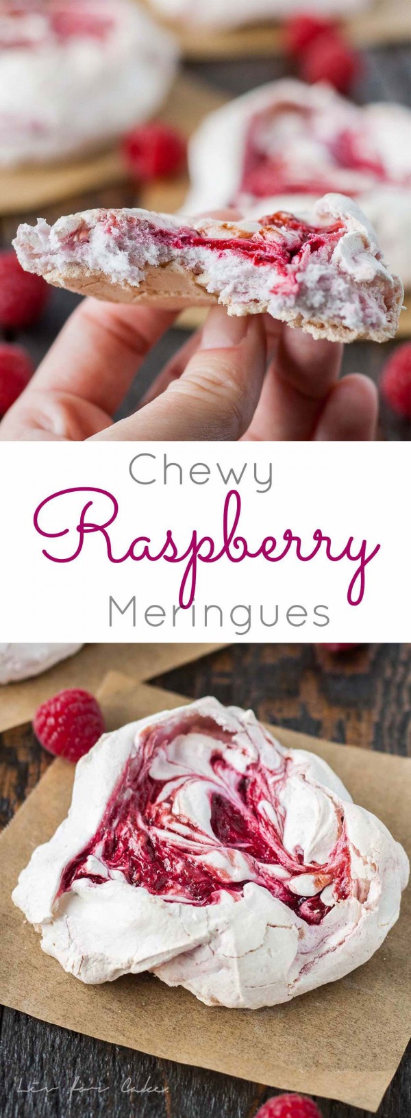 Chewy Raspberry Meringues - Liv for Cake