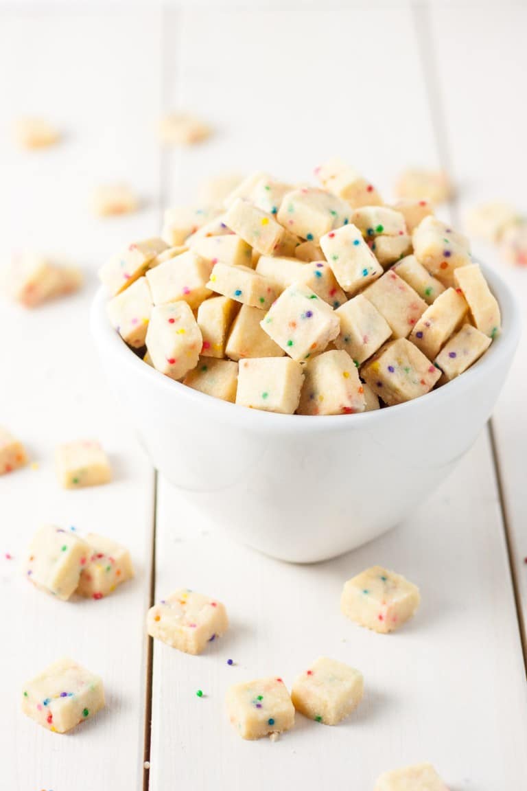 Rainbow Shortbread Bites - Liv for Cake