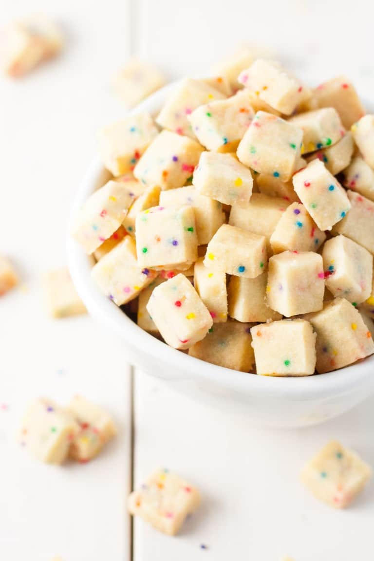 Rainbow Shortbread Bites - Liv for Cake
