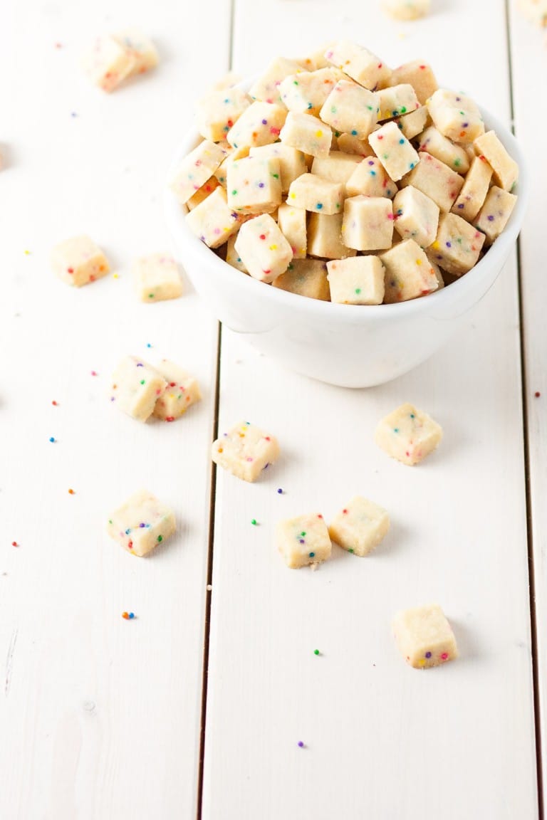 Rainbow Shortbread Bites - Liv for Cake