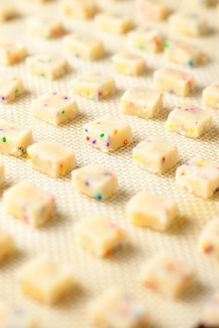 Rainbow Shortbread Bites - Liv for Cake