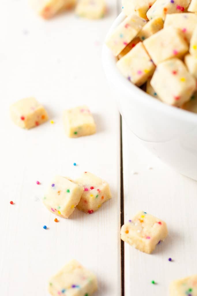 Rainbow Shortbread Bites - Liv for Cake