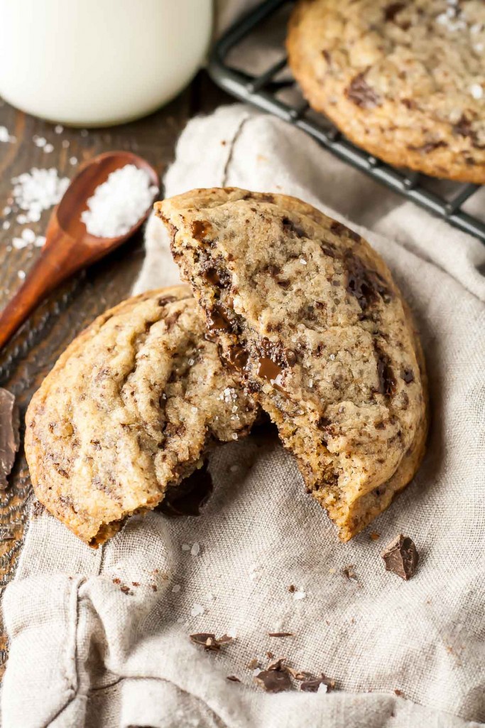 Salted Dark Chocolate Chunk Cookies - Liv for Cake