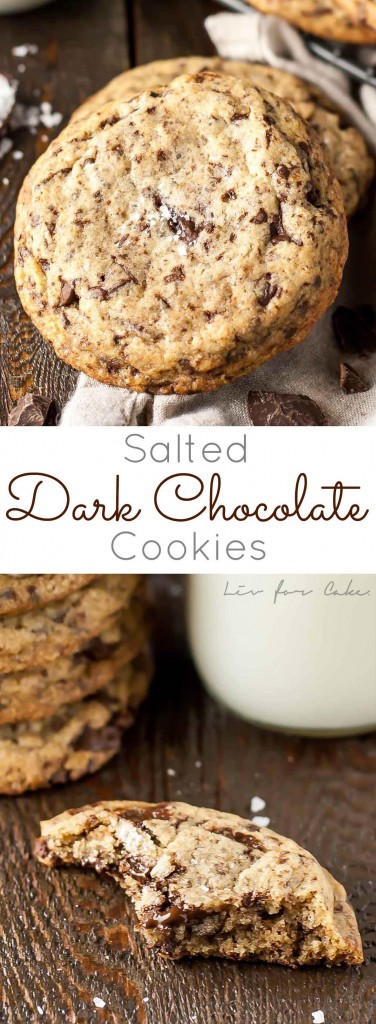 Salted Dark Chocolate Chunk Cookies Liv For Cake