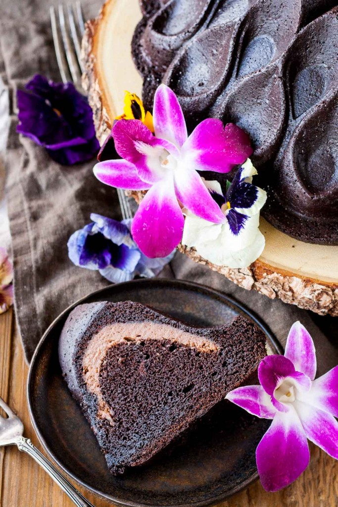 Chocolate Cheesecake Stuffed Bundt Cake - Liv for Cake
