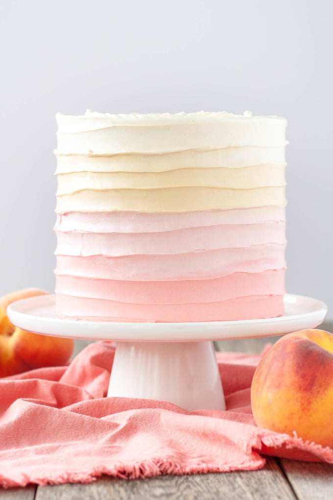 Ombre Peach Cake - Liv for Cake