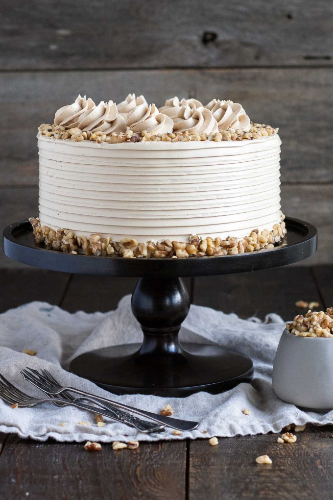 Walnut Cake With Brown Sugar Buttercream - Liv for Cake