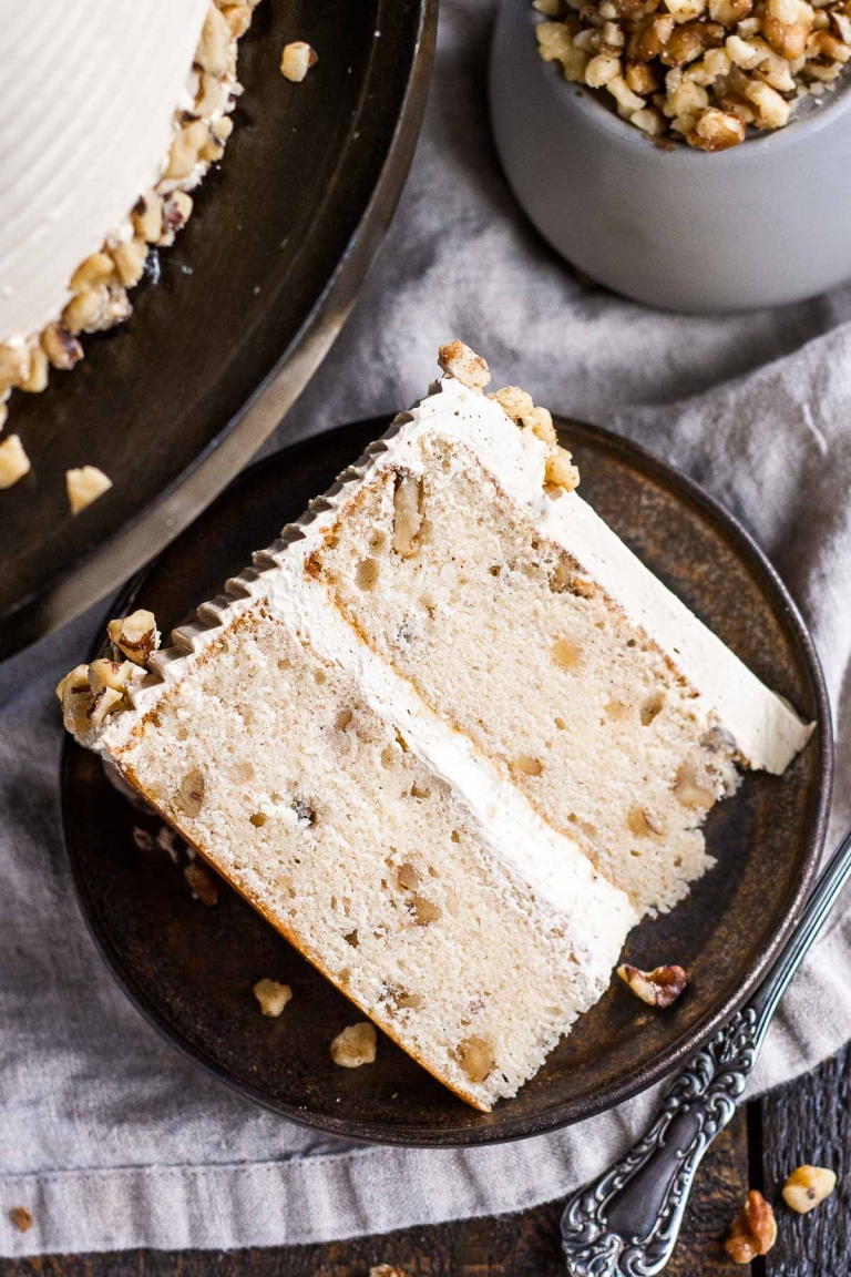 Walnut Cake With Brown Sugar Buttercream - Liv for Cake