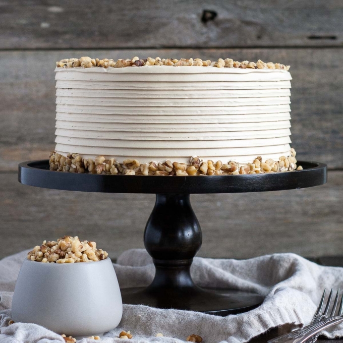 Walnut Cake With Brown Sugar Buttercream - Liv for Cake