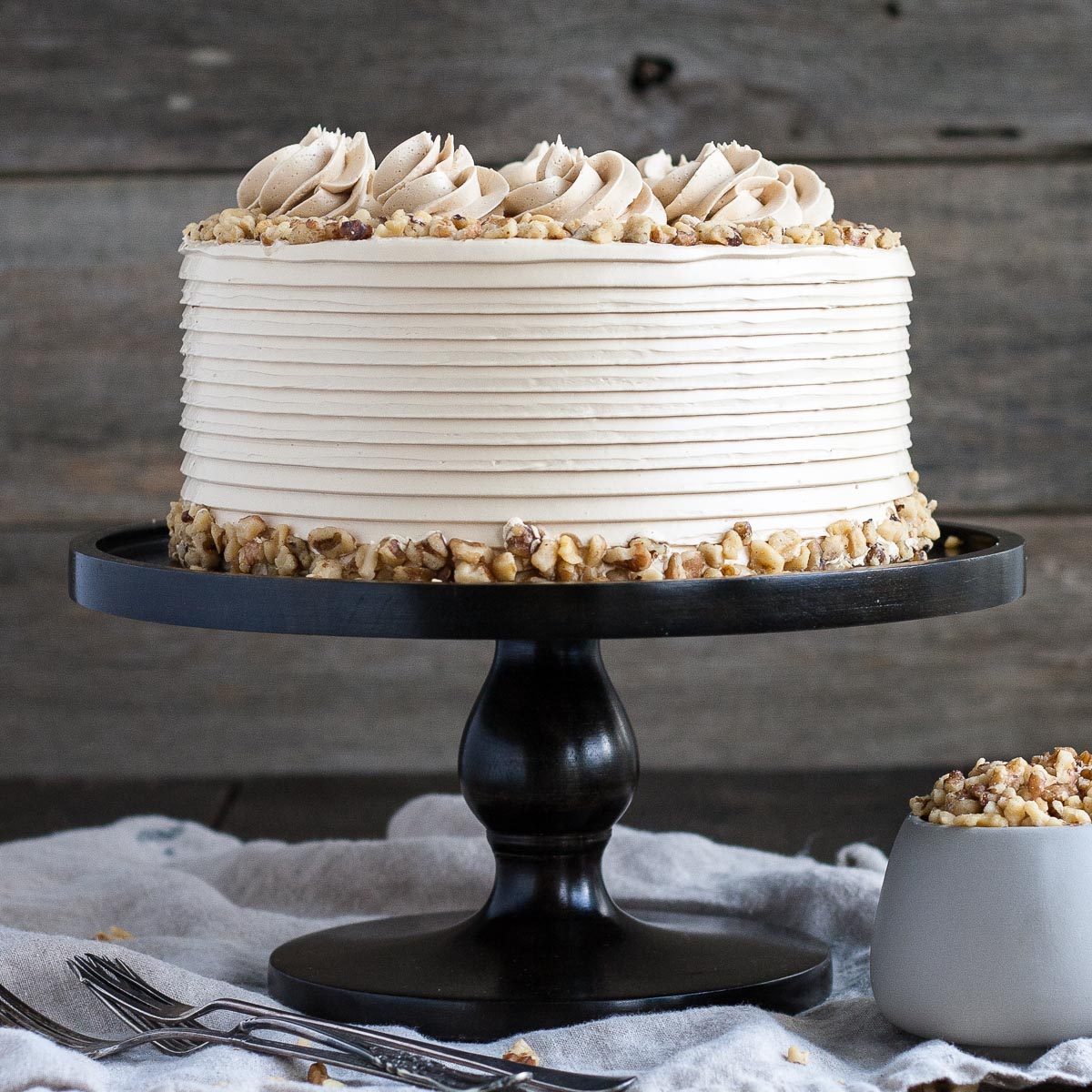 Walnut Cake With Brown Sugar Buttercream - Liv for Cake