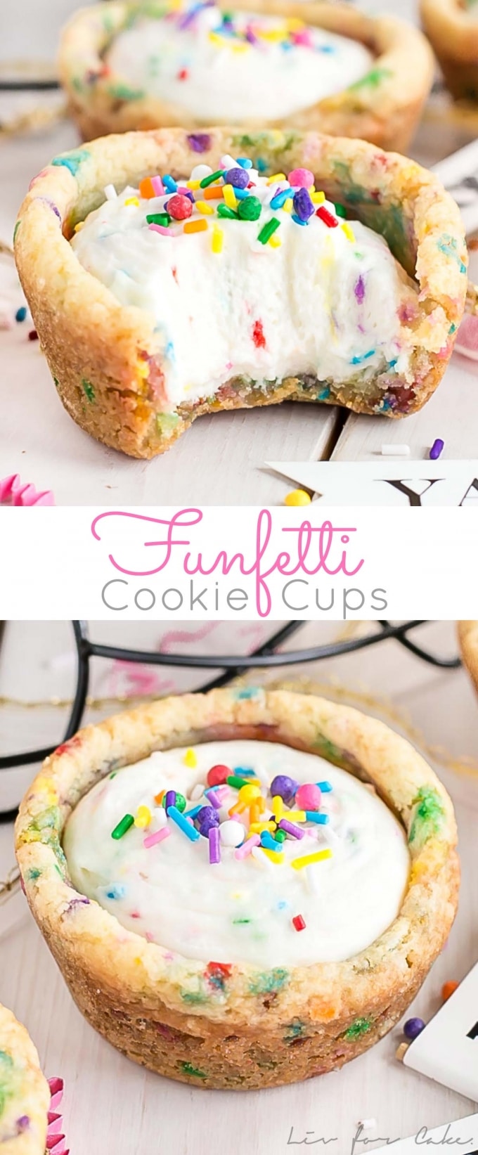 Funfetti Cookie Cups - Liv for Cake