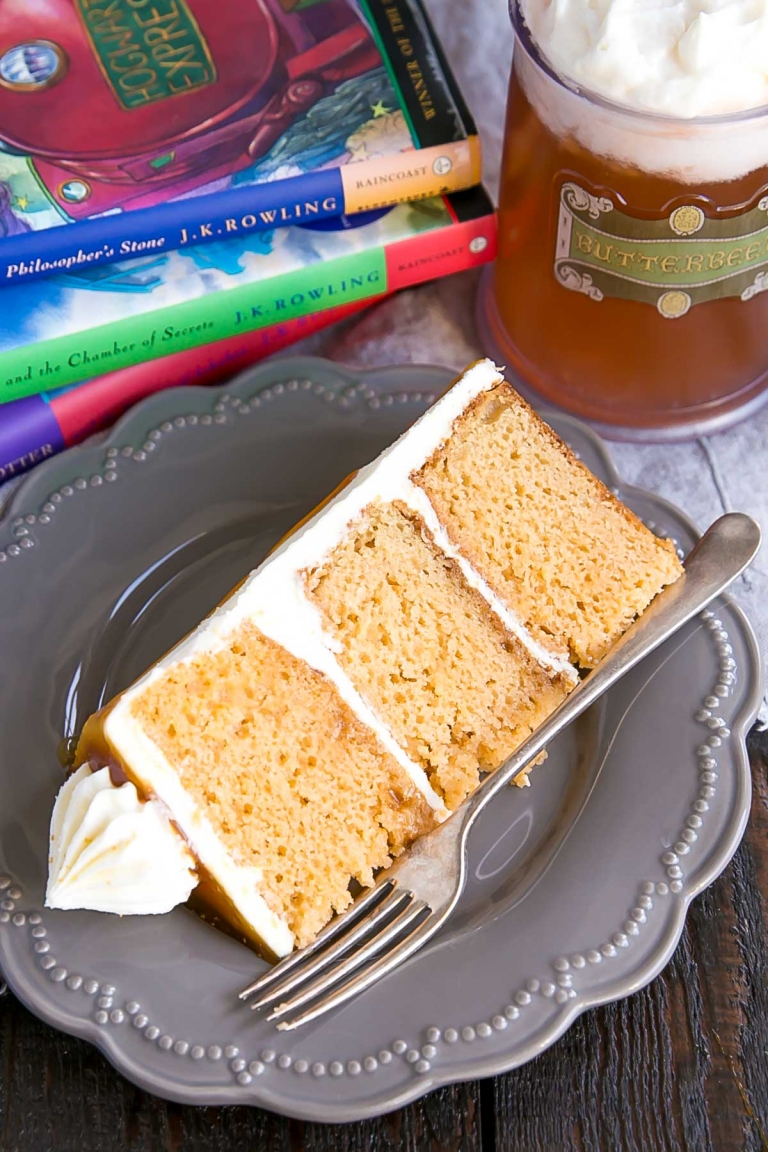 Butterbeer Cake (Harry Potter Cake) - Liv for Cake