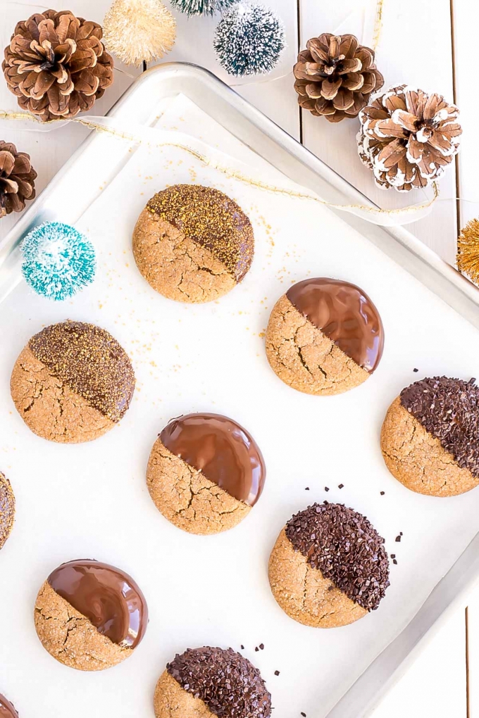 Chocolate Dipped Gingerbread Cookies - Liv for Cake