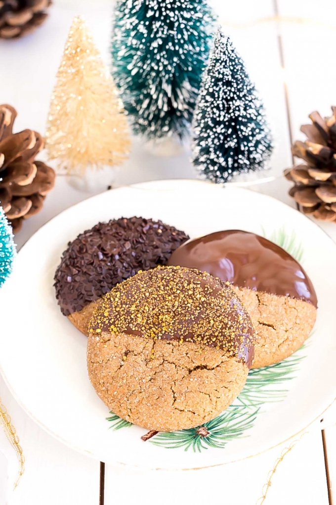 Chocolate Dipped Gingerbread Cookies - Liv for Cake
