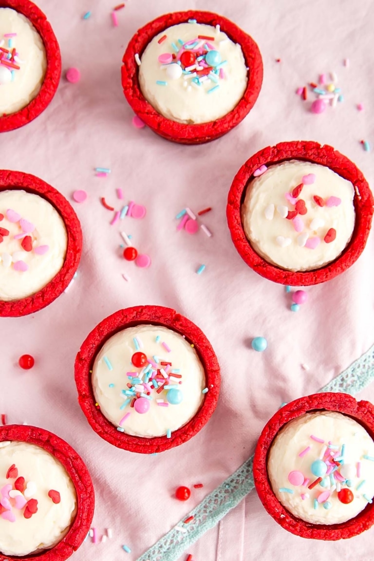 Red Velvet Cookie Cups - Liv for Cake