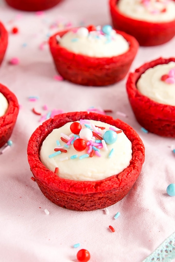 Red Velvet Cookie Cups - Liv for Cake