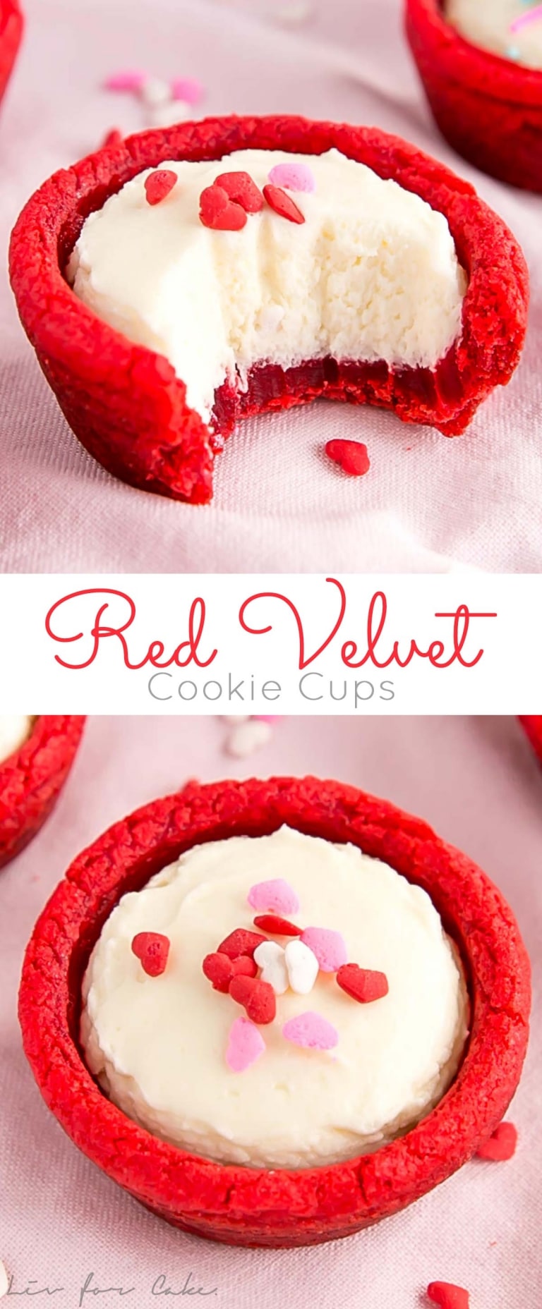 Red Velvet Cookie Cups - Liv for Cake
