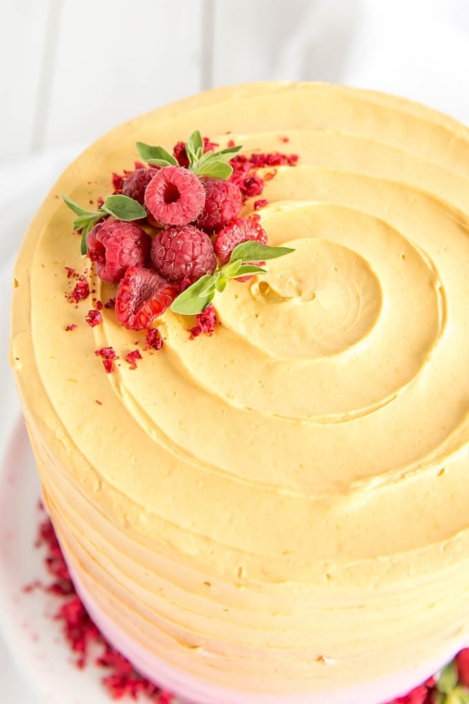 Raspberry Mango Cake - Liv for Cake