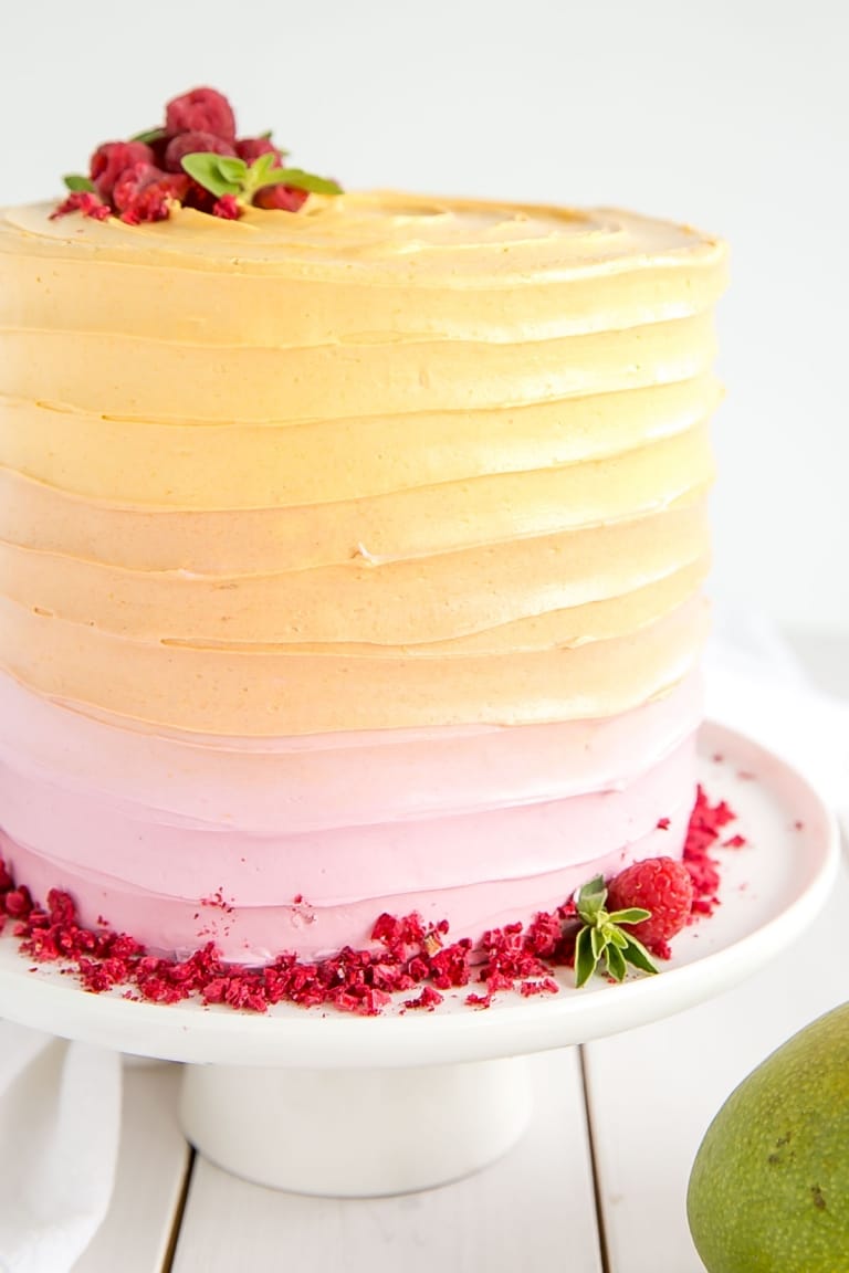 Raspberry Mango Cake - Liv for Cake