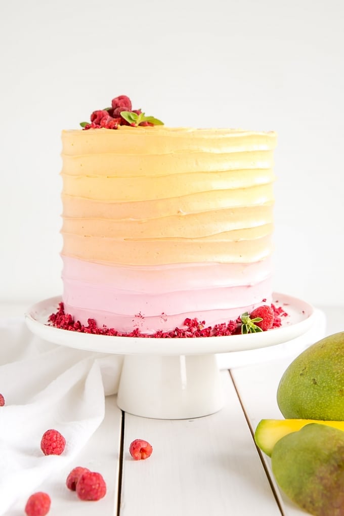 Raspberry Mango Cake - Liv for Cake