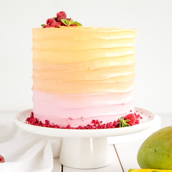 Raspberry Mango Cake - Liv for Cake