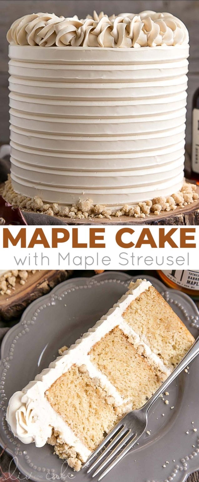 Maple Cake with Maple Streusel - Liv for Cake