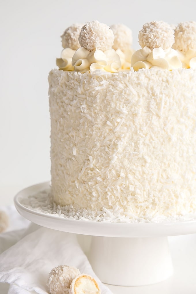 Raffaello Cake (Coconut Almond Cake) - Liv for Cake