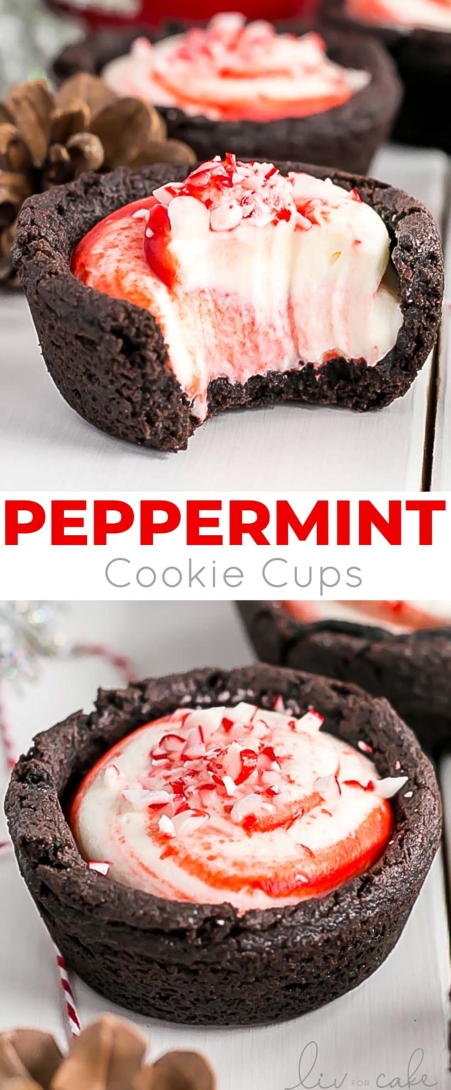 Chocolate Peppermint Cookie Cups - Liv for Cake